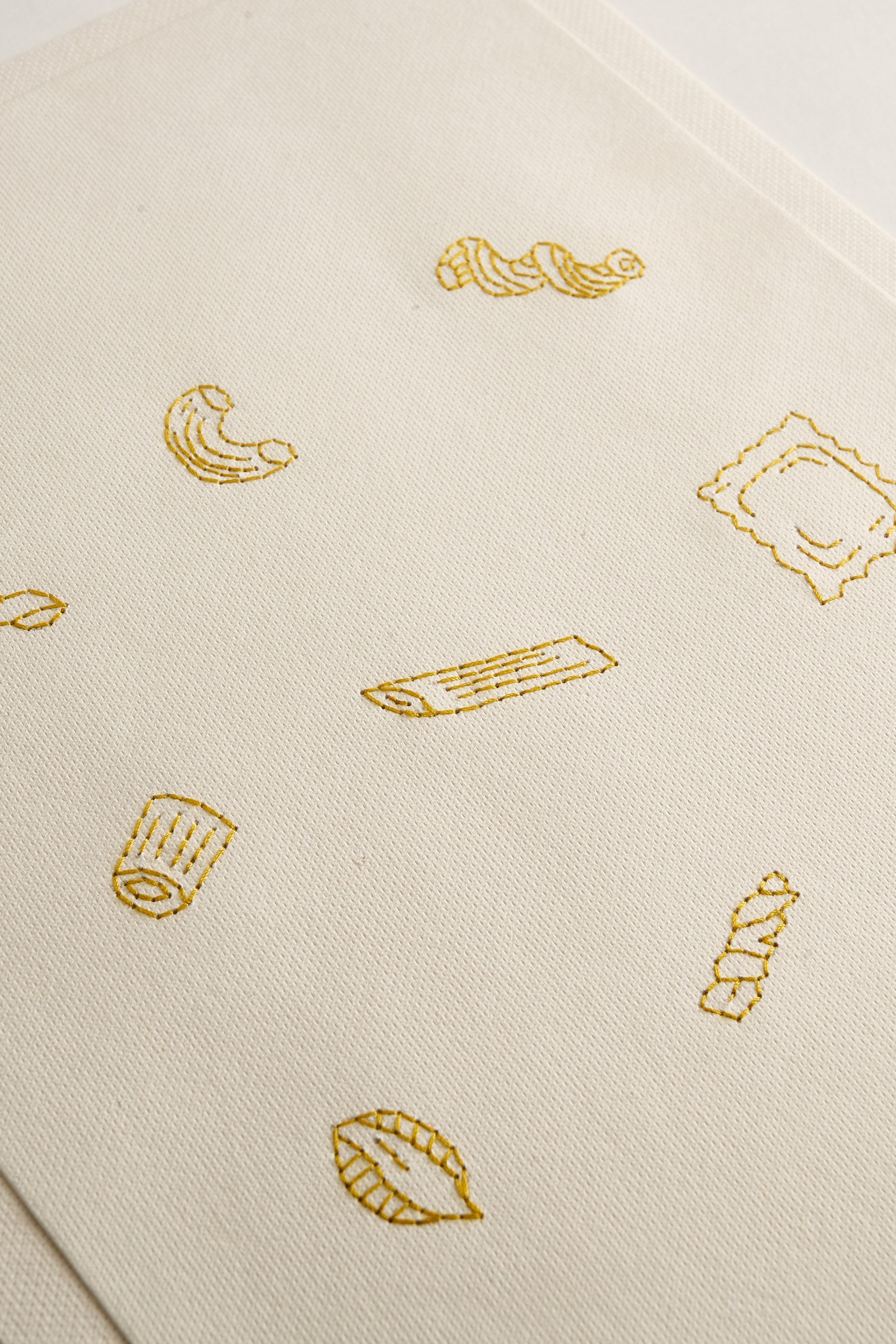 A4 Hand Embroidered Pasta Card