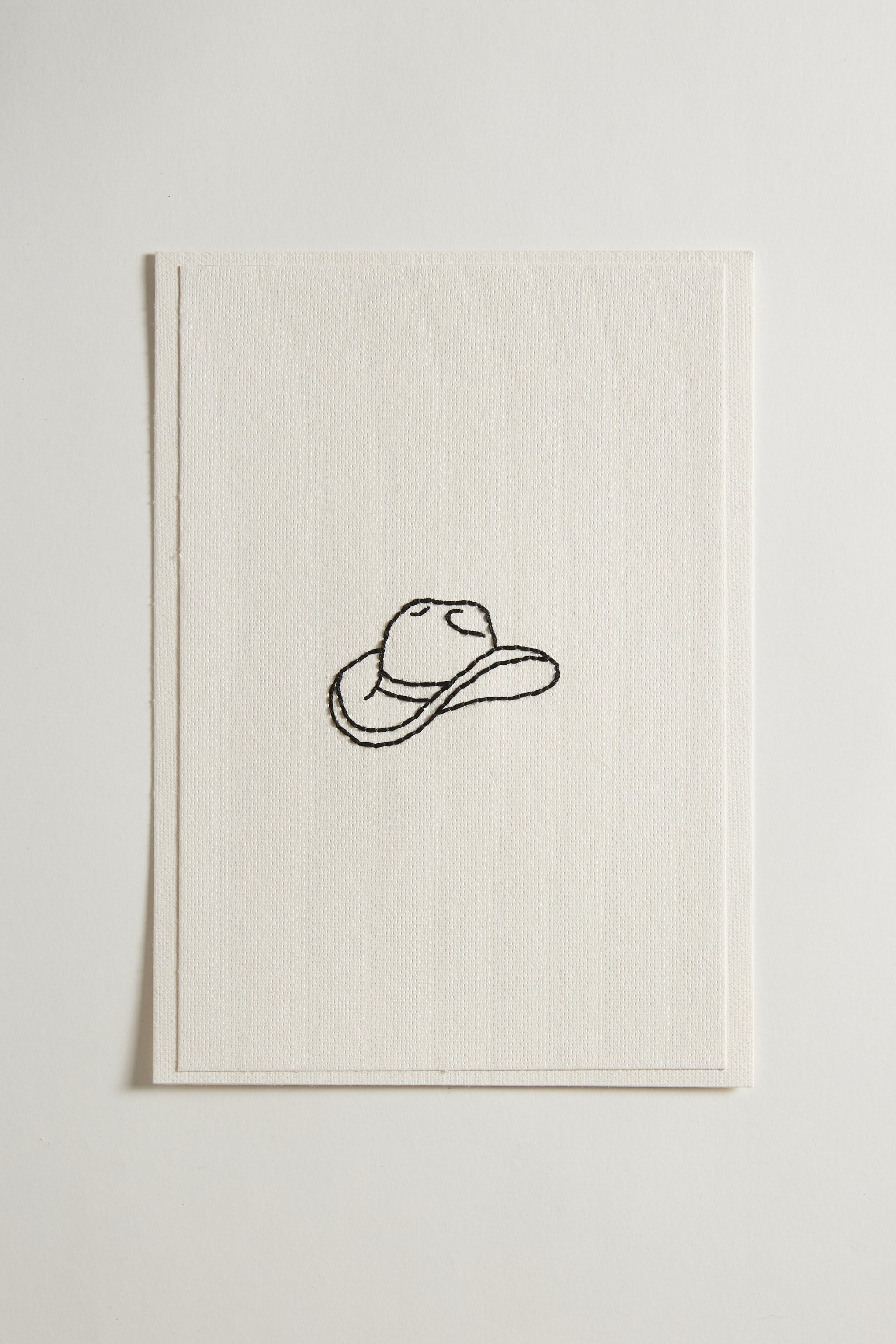 Hand Embroidered Cowboy Hat Card