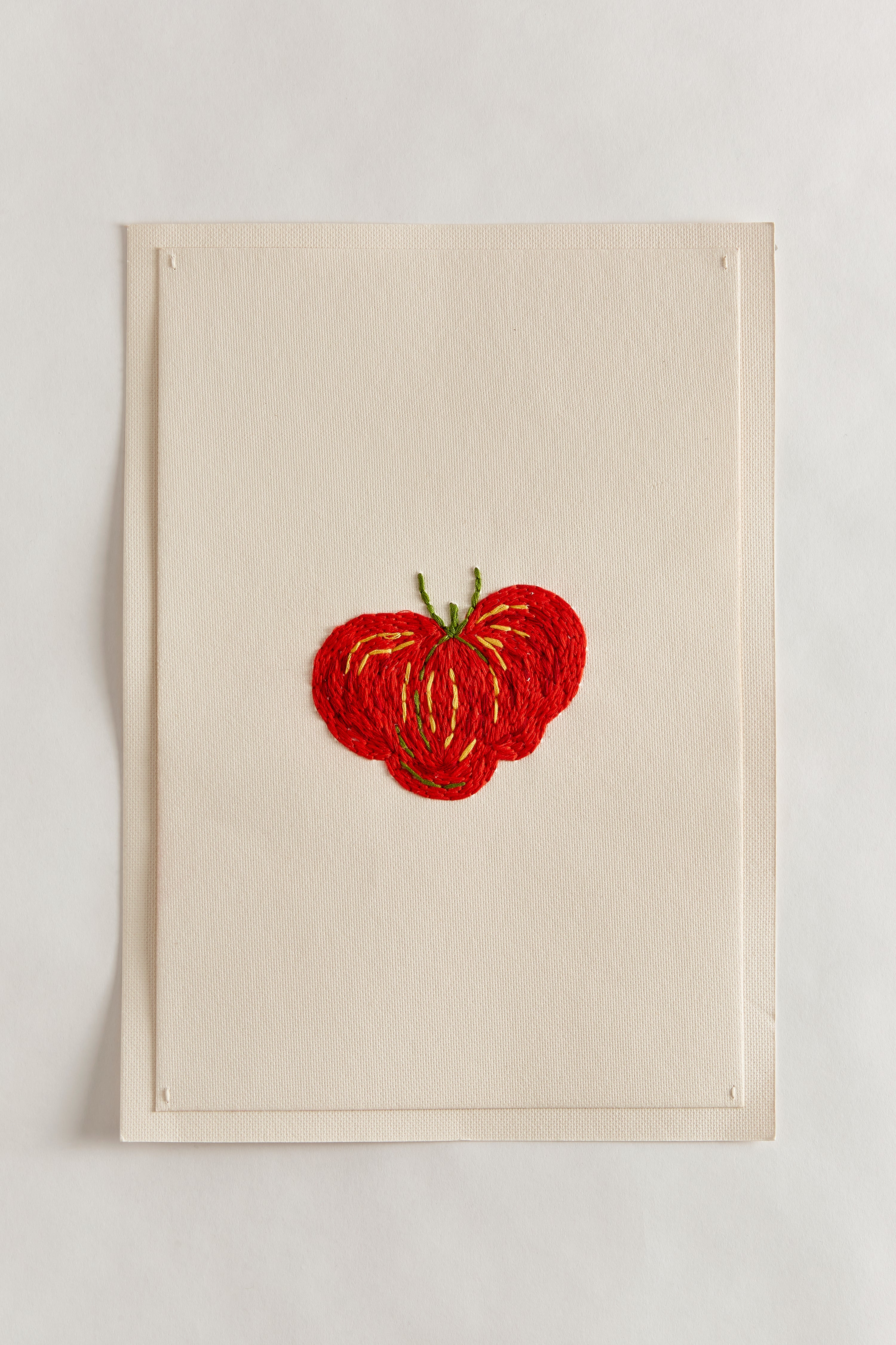 A4 Hand Embroidered Heirloom Tomato Card
